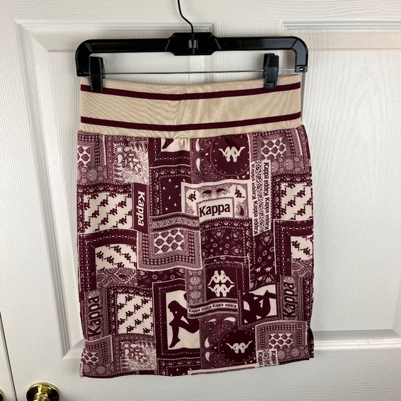 Kappa | Skirts | Kappa Longuette Bandana Red Beige Skirt Bodycon Size ...